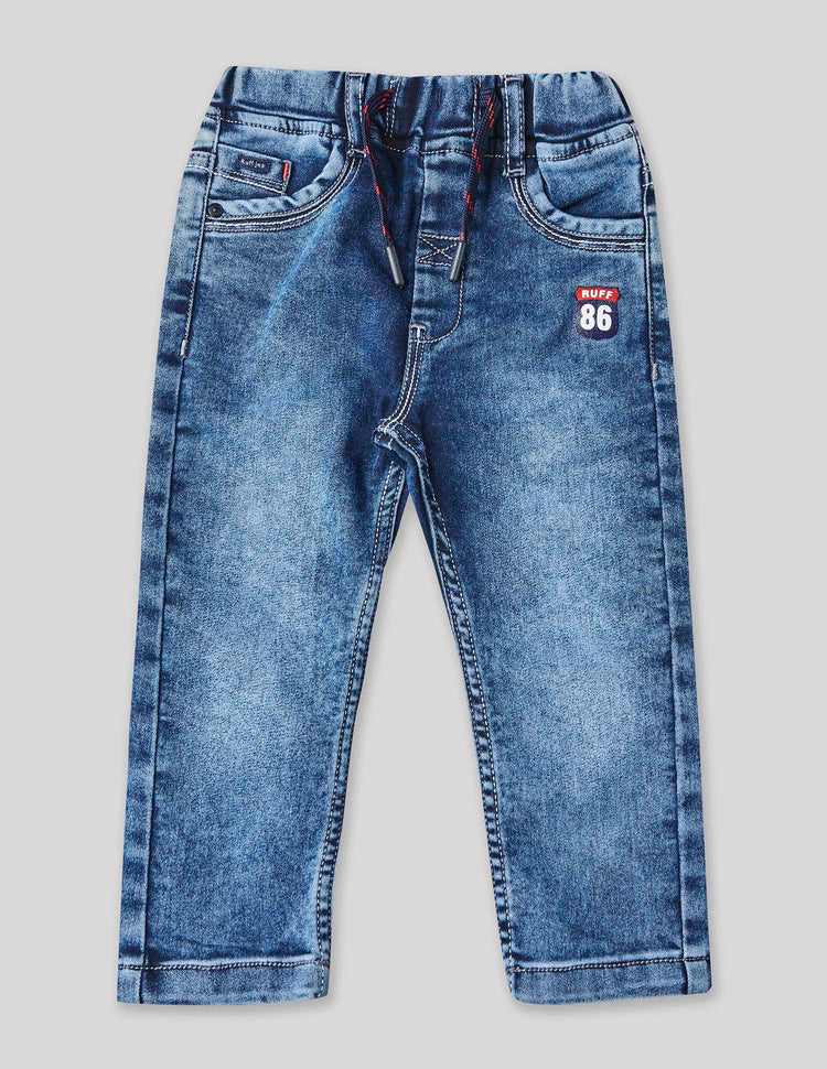 Buy Blue Mud Washed Denim Jeans for Baby Boy online at RUFF