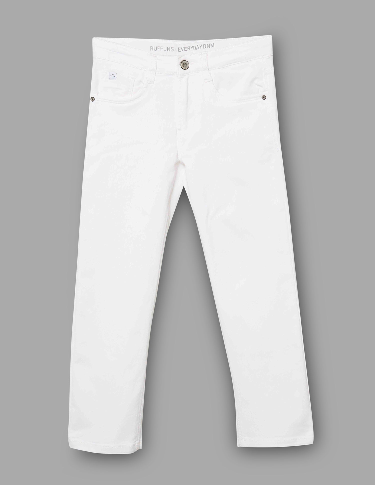 Shop White Ruff Straight Fit Jeans Online in India